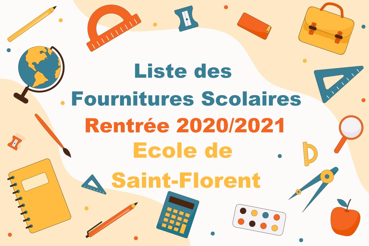 affiche fournitures scolaire - Mairie de Saint-Florent