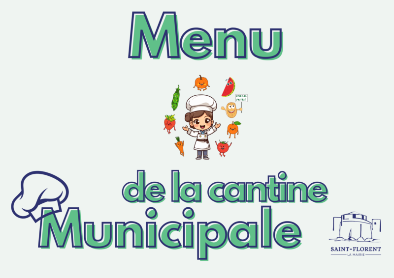 Menu de la cantine du mois de Février 2026 - Mairie de Saint-Florent